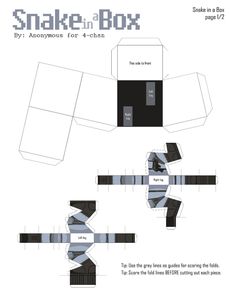 Snake in a Box papercraft (mise à jour ^^) - Le blog de nonojux