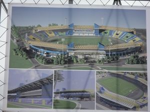 Quelques images des travaux des stades en construction à Libreville et ...