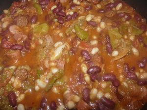 POELEE SAUCISSES, HARICOTS ROUGES ET BLANCS, POIVRONS... - Le blog de ...