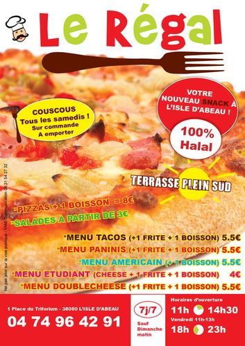 flyer snack LE REGAL - yami, agence d'édition et de communication