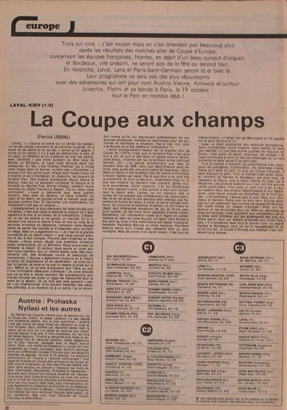 1er tour : Dynamo de Kiev L'ogre russe - Stade Lavallois Museum