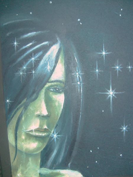 "Diamant", peinture incrustée d'un diamant certifié. - L'atelier de ...