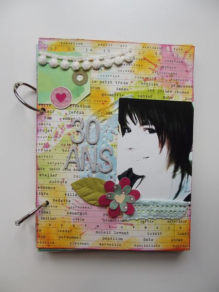 Mini album "30 ans": atelier de Celine Navarro - mon bric à scrap