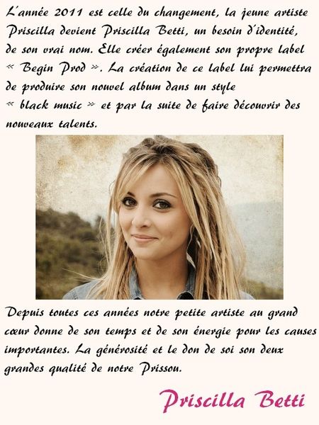 De Priscilla à Priscilla Betti - Le blog de Ma vie dans la tienne