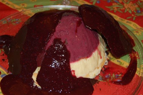 Entremet fruits rouges et citron sous son dôme chocolaté - Ouvrez grand ...