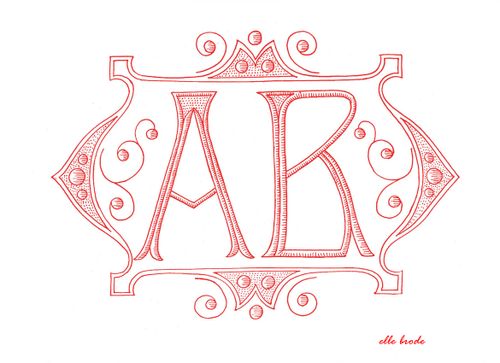 Monogramme et écusson - elle-brode.