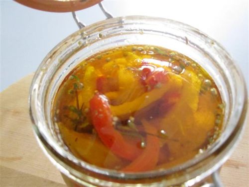 Du soleil en bocal:poivrons marinés - Les ptits plats d'Elke Ellen