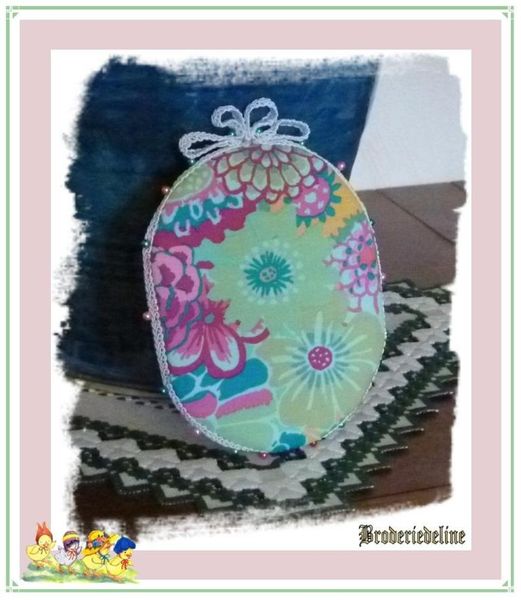 Une broderie.Mon "Egg Buny" - hardanger : mes broderies