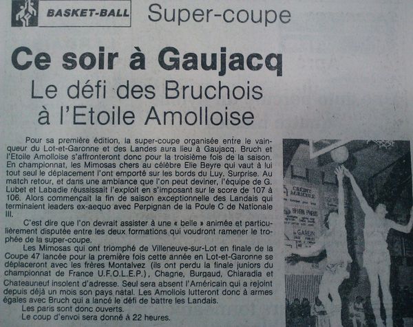BASKET : Coupes / Super Coupe "Sud-Ouest" & Féminines - Archives ...