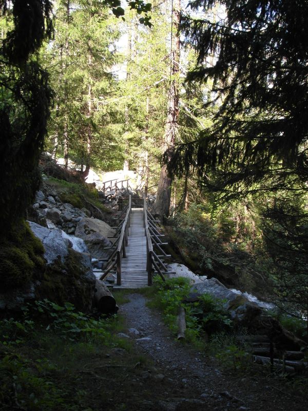 Chalet de Cerro (1358m) Plateau des Pyramides Glacier des Bossons(2000m ...